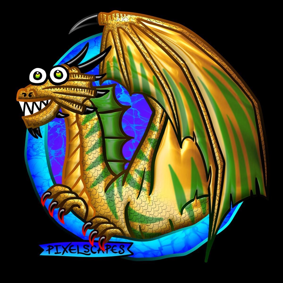 Bronze Dragon Token Art | Jen's Pixelscapes