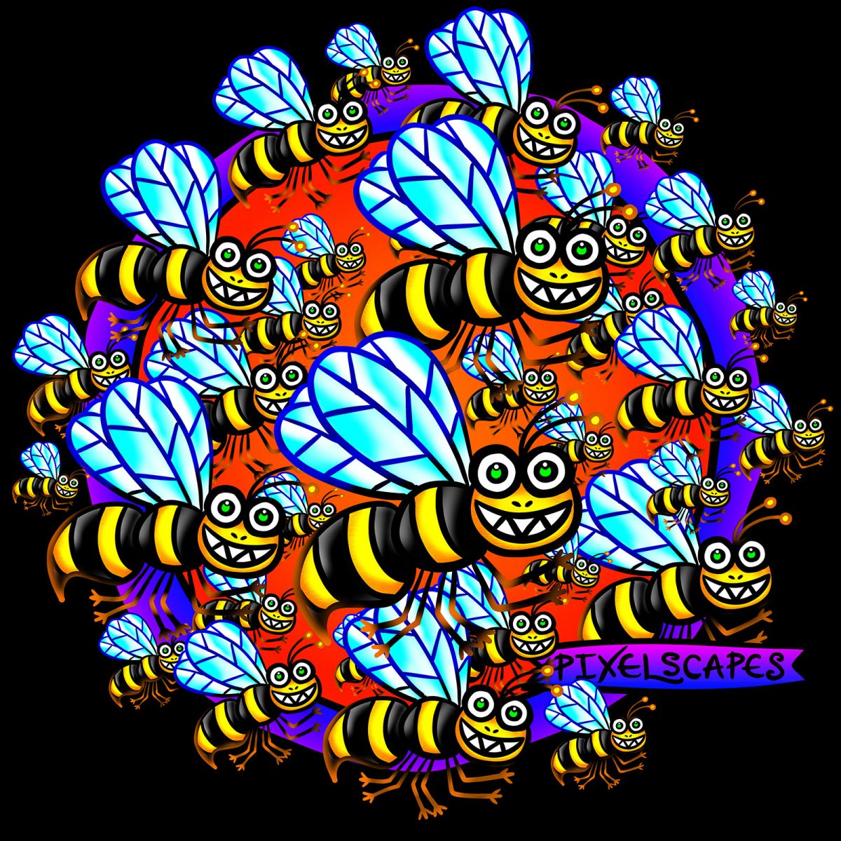 Swarm of Insects | Jen's Pixelscapes